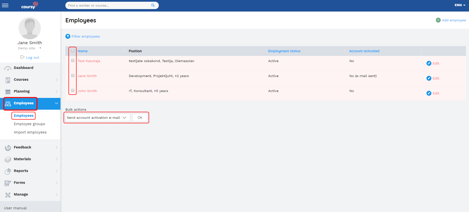 Activating Employee Portal User Accounts | Coursy